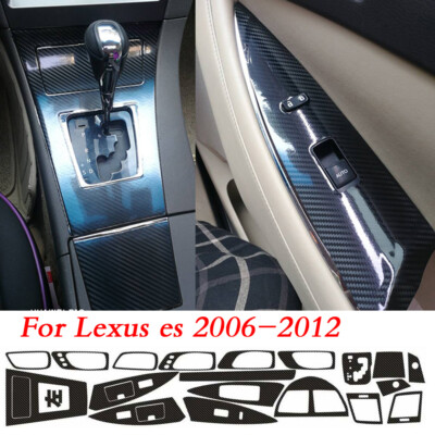 For Lexus ES 2006-2012 5D Carbon Fiber Pattern Interior DIY TrimDecals ...
