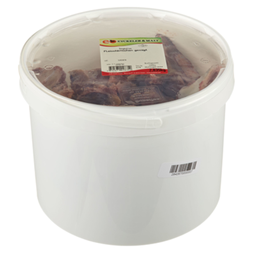 Jungbullen-Fleischknochen gesägt, frisch und fleischig ca. 3 kg Eimer ...