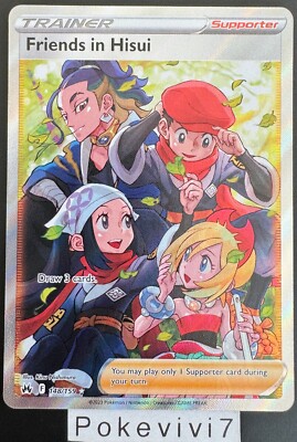Carte Pokemon FRIENDS IN HISUI 148/159 Full Art FA EB12.5 English NEUF ...
