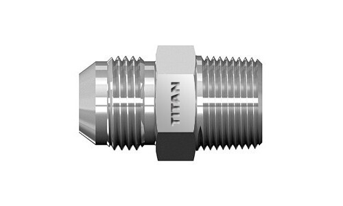 Titan Fitting, SS-2404-06-04 | 3/8" 37° JIC (9/16"-18 thread) x 1/4 ...
