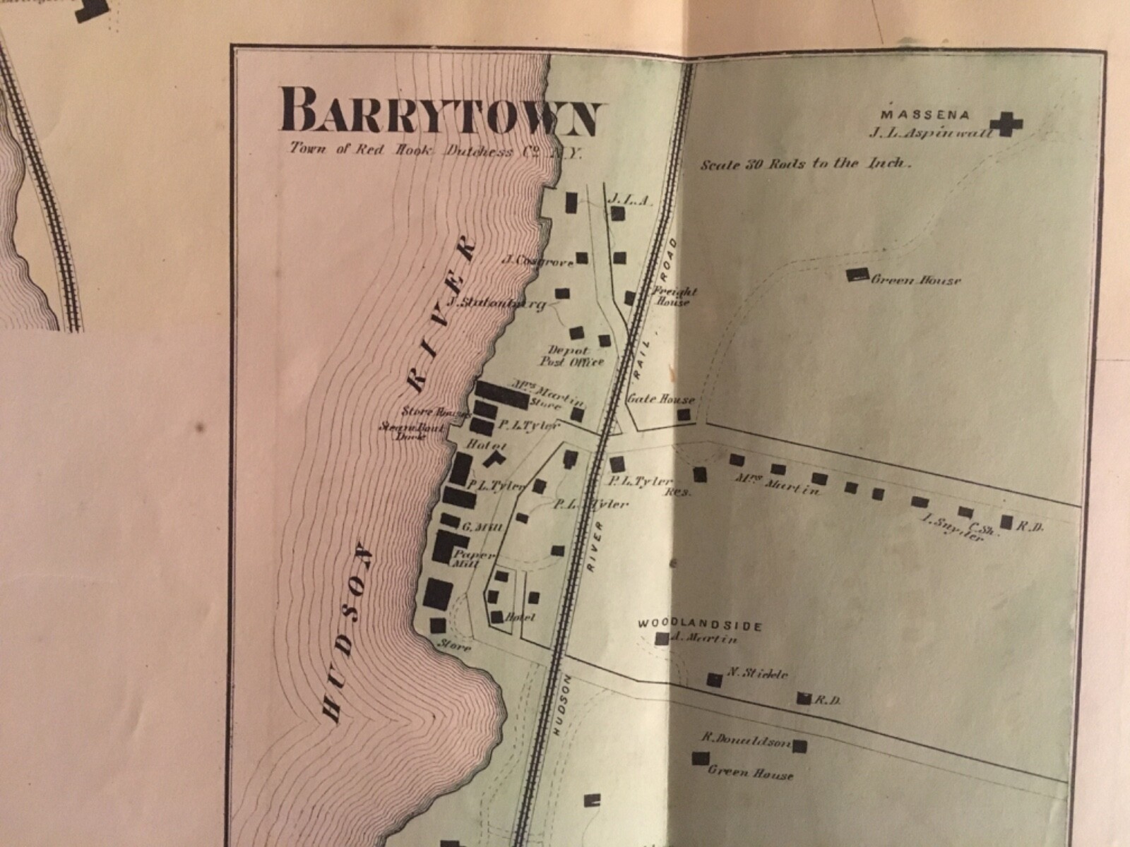 Tivoli, Madalin, Barrytown, Upper Red Hook 1867 Lithograph by F.W ...