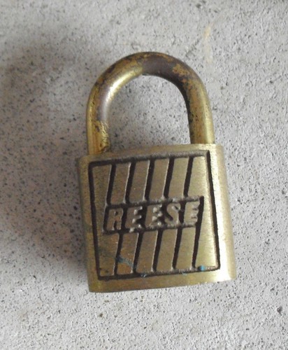 Vintage Reese Brass Metal Padlock No Key Look | eBay
