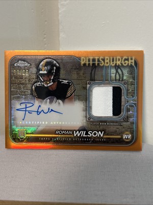 2024 Topps Chrome ROMAN WILSON #CPA-RW Rookie Patch Auto RPA /25 ...