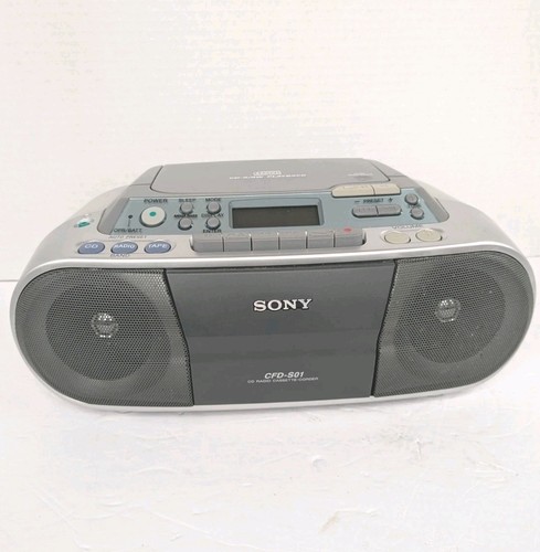 SONY CFD-S01 CD/AM-FM Tested/Works EXCEPT CASSETTE DECK Stereo Boom Box ...