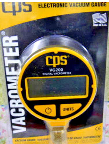 CPS PRODUCTS, VG200, DIGITAL Electronic Vacuum Gauge, VACROMETER ...