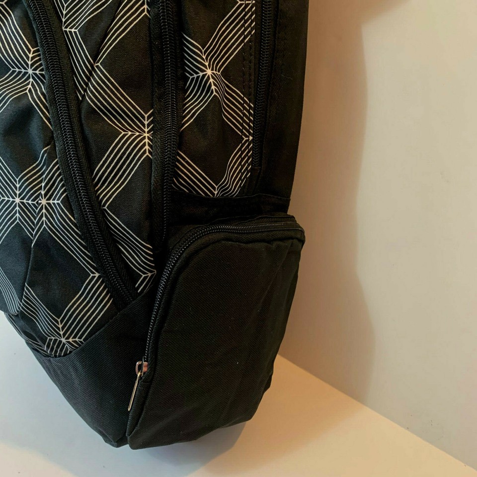 Monogrammable Laptop Tablet Backpack Padded Bag Black Chevron Pink ...