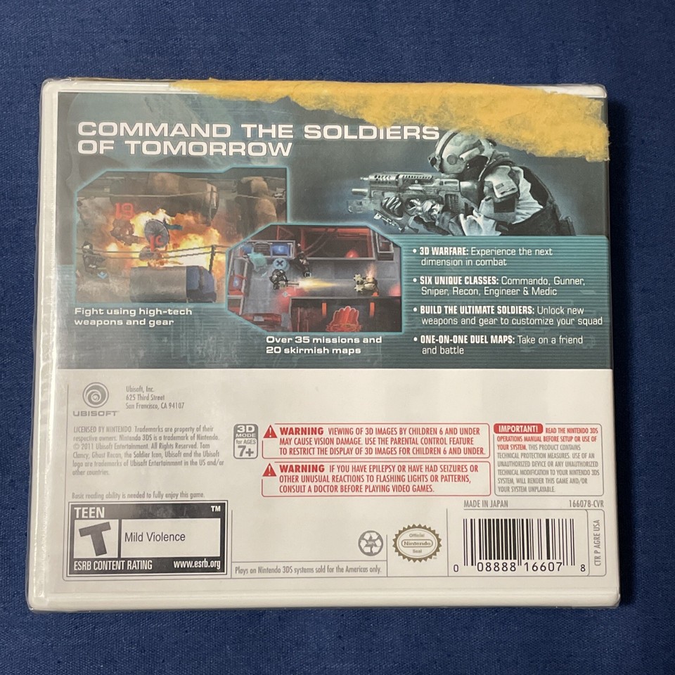 Tom Clancy's Ghost Recon: Shadow Wars (Nintendo 3DS, 2011) BRAND NEW ...