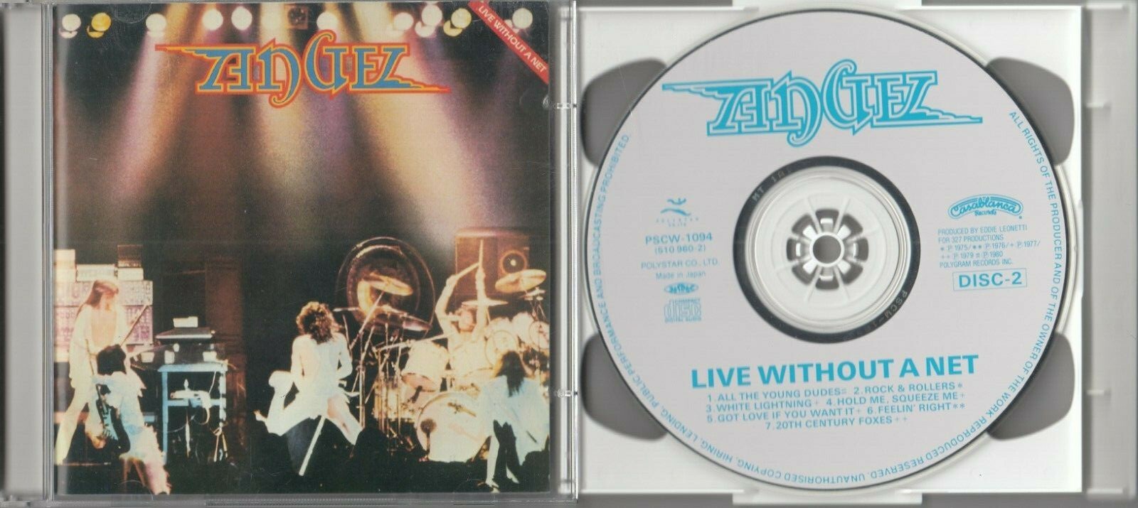 Angel - Live Without A Net 2CD 1992 JAPAN PSCW-1093/4 | eBay