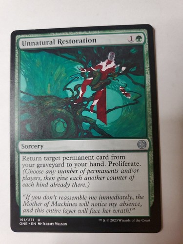 MTG Magic The Gathering Card Unnatural Restoration Sorcery Green ...