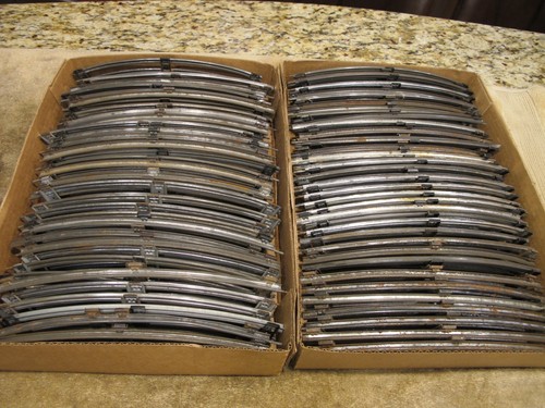 HUGE LOT of 75 PIECE curved 027 gauge Train Track 3-Rail | eBay