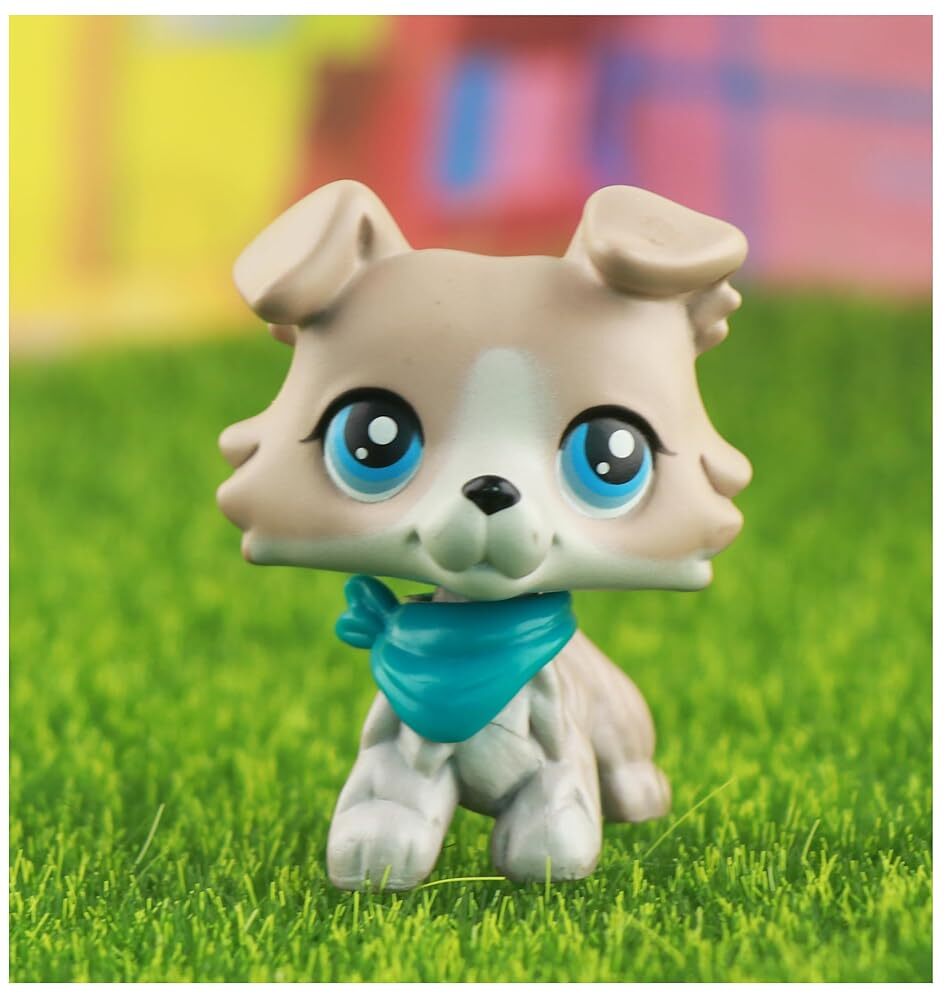 Mini Pet Shop lps Collie #67 Gray Dog LPS Figure with LPS Accessories ...