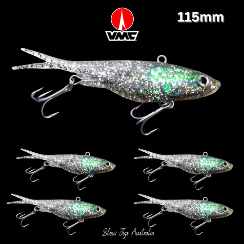 5/10 X Soft Plastic Vibes 115mm 33g Lures Flathead Barra Jack Cod Bass ...