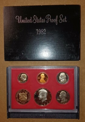 1982 Clad US Proof 5 Coin Set with Original Packaging COMPLETE | eBay