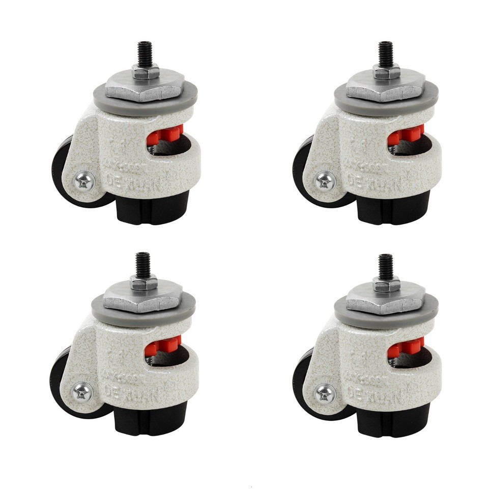 4pc Stem Leveling Machine Retractable Casters with Nylon Wheel M8/M12 ...