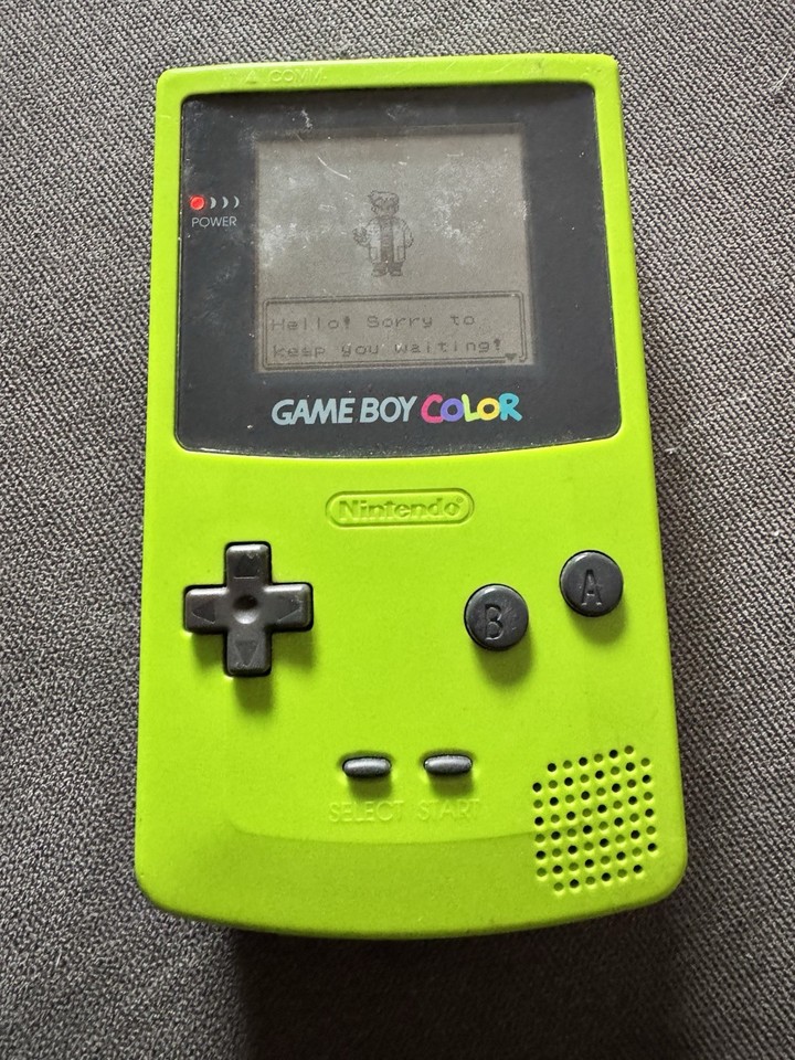 Nintendo Game Boy Color Kiwi Lime In Nice Shape And Pokémon silver Game ...