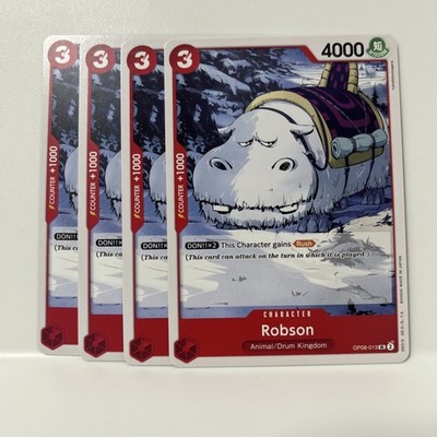4X One Piece Card Game Robson OP08-013 Uncommon NM | eBay Australia
