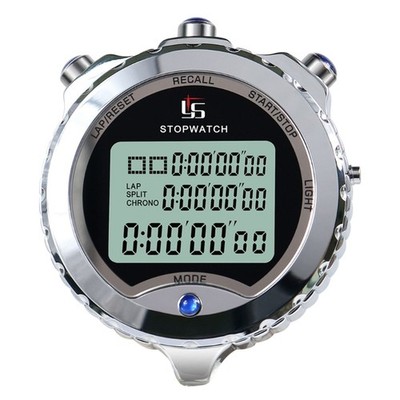 Digital Stopwatch Timer 1/1000-Second Precisions Large Display Memory ...