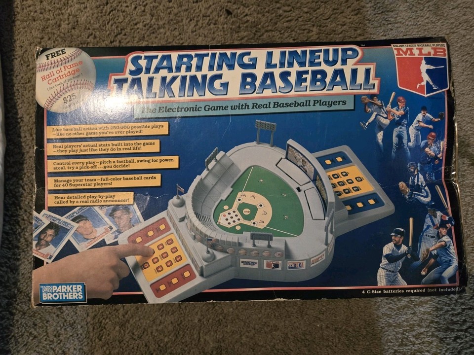 1988 Parker Brothers Vintage Starting Lineup Talking Baseball Game ...