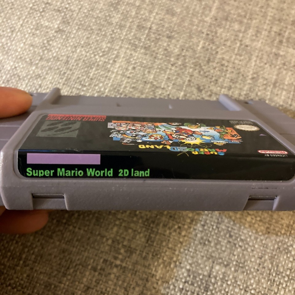 Super Mario World 2D Land SNES 16-Bit Rom Game Cart USA NTSC English | eBay