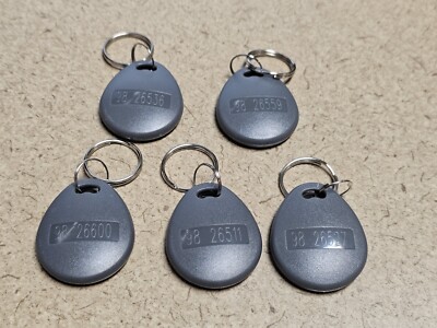 5 RFID Proximity Key Fobs 26 Bit Wiegand H10301 Keyless 125 kHZ--Thick ...