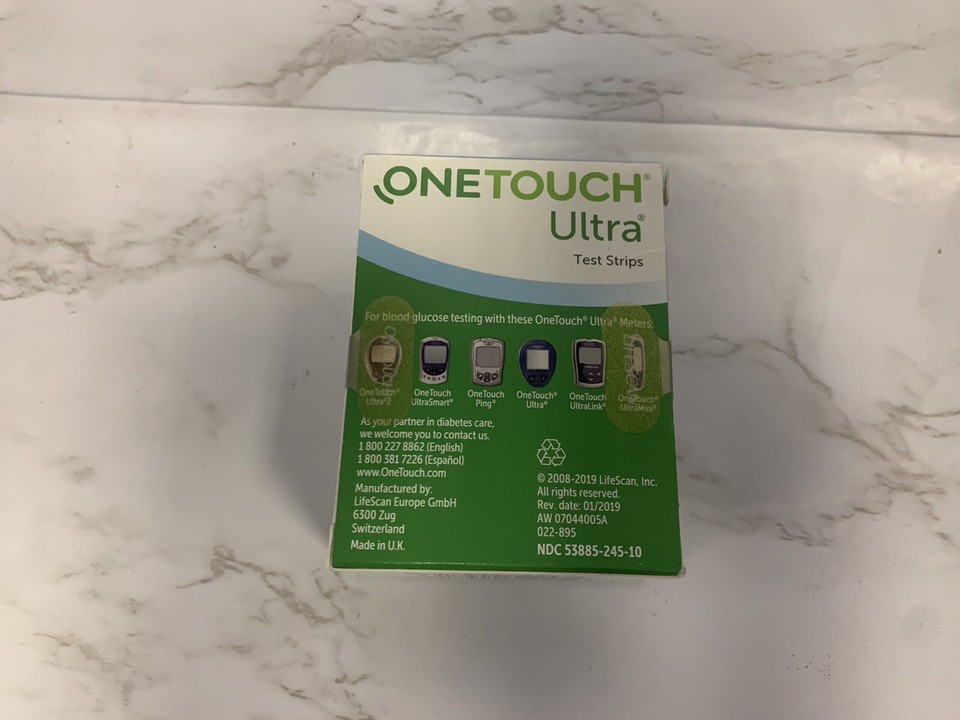 OneTouch Ultra Blue 100 Ct, Exp: 05/2026+ Diabetic Test Strips *FREE ...