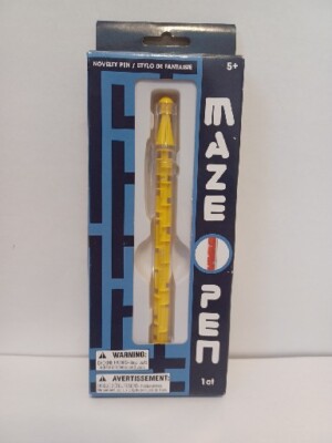 Maze Pen Puzzle Novelty Gift Yellow Pen -NEW SEALED*FREE SHIPPING* | eBay