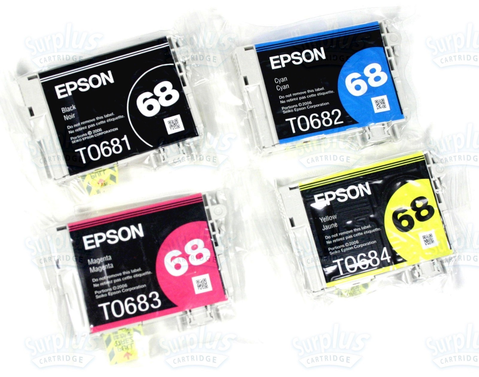 4pk Genuine Epson 68 Black & Color Ink CX8400 NX510 NX515 CX9400F ...