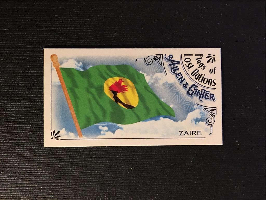 2018 Topps Allen & Ginter Mini Flags of Lost Nations #12 Zaire | eBay