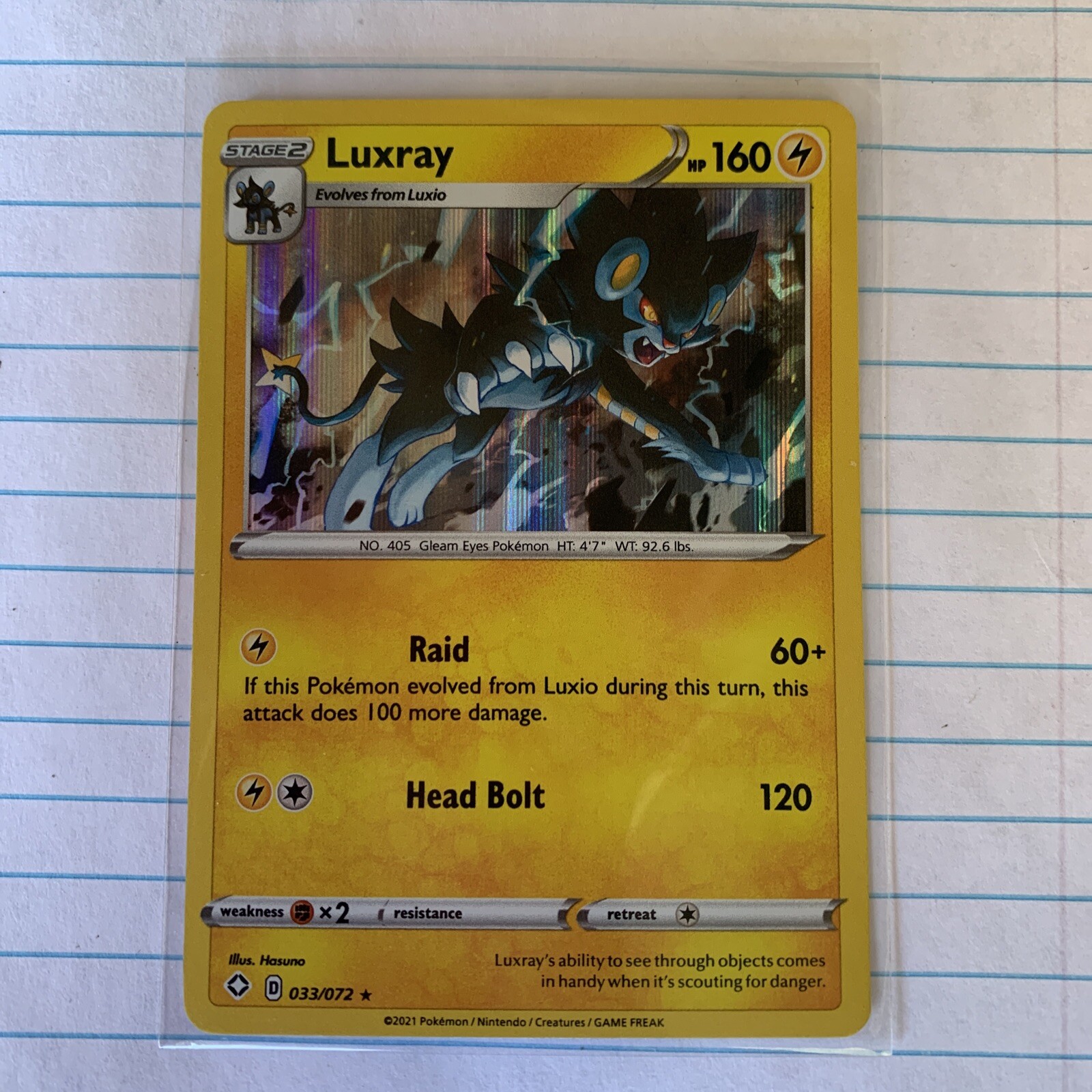 Pokémon TCG Luxray Shining Fates 033/072 Regular Holo Rare | eBay