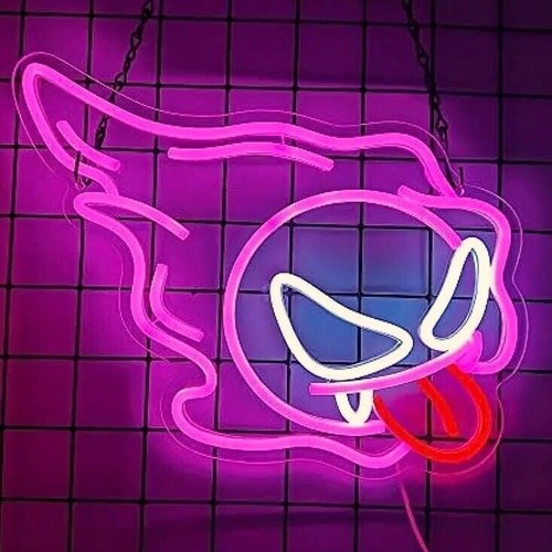 Gastly Pokemon, 15" x 10" LED Neon Light For Party, Bedroom Wall Decor ...