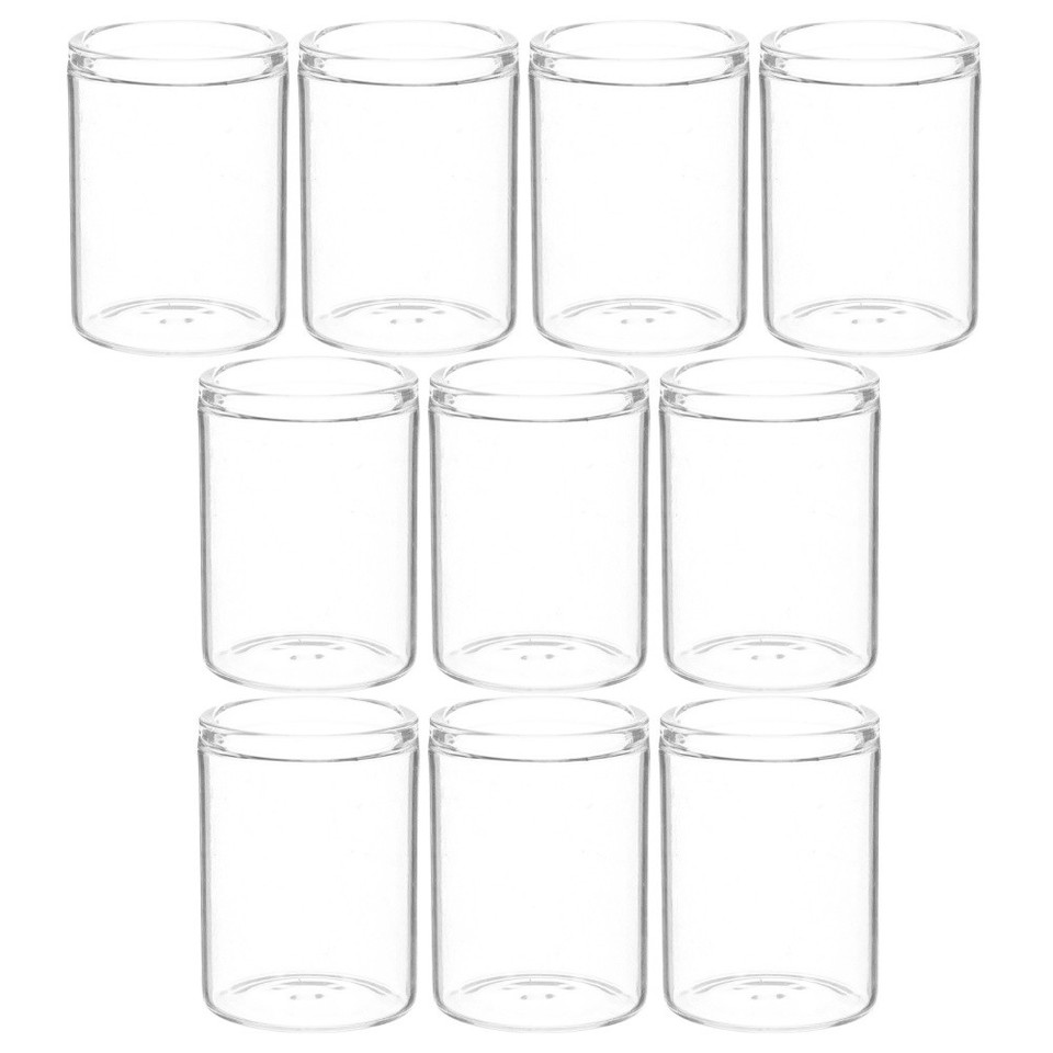 10 Pcs Test Tube Flower Vase Mini Bottle Glass Terrarium Jar Hydroponic ...