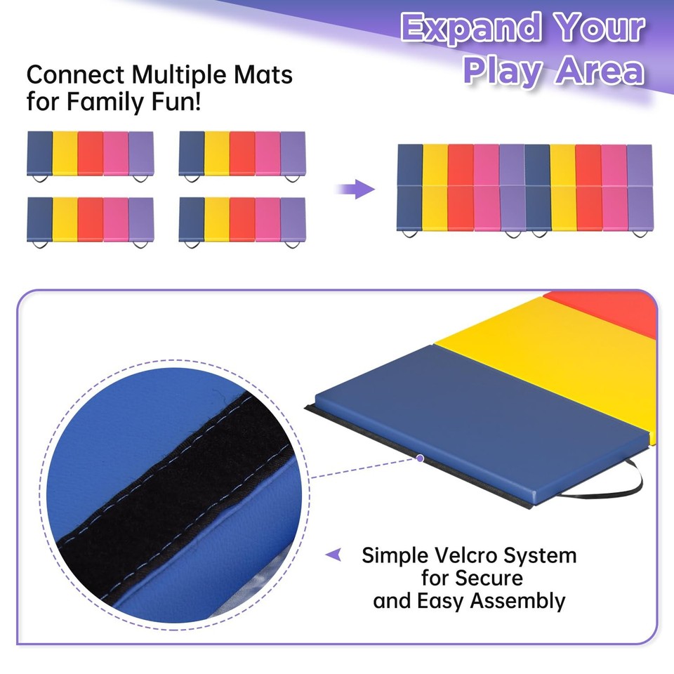 Gymnastics Tumbling Mats Portable Gymnastics Mat Foldable Tumbling Mat ...
