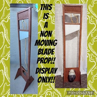 6’ Tall Wood Guillotine Halloween Stationary Prop W/ Free Monster ...