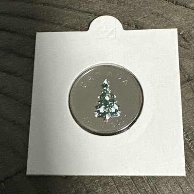 2007 Canada Christmas Tree BU 25 Cent Coloured Quarter | eBay