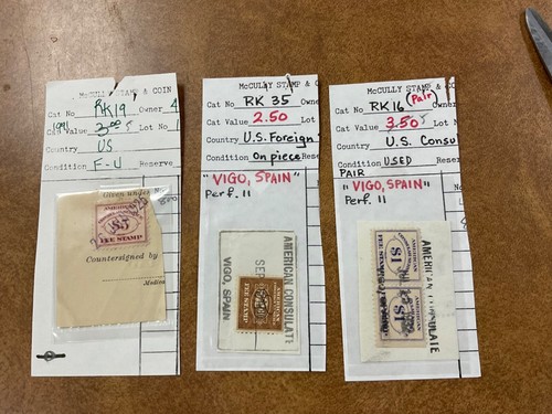 RK16, RK 19, RK-35 F-VF USED CONSULAR SERVICE FEE STAMPS | eBay