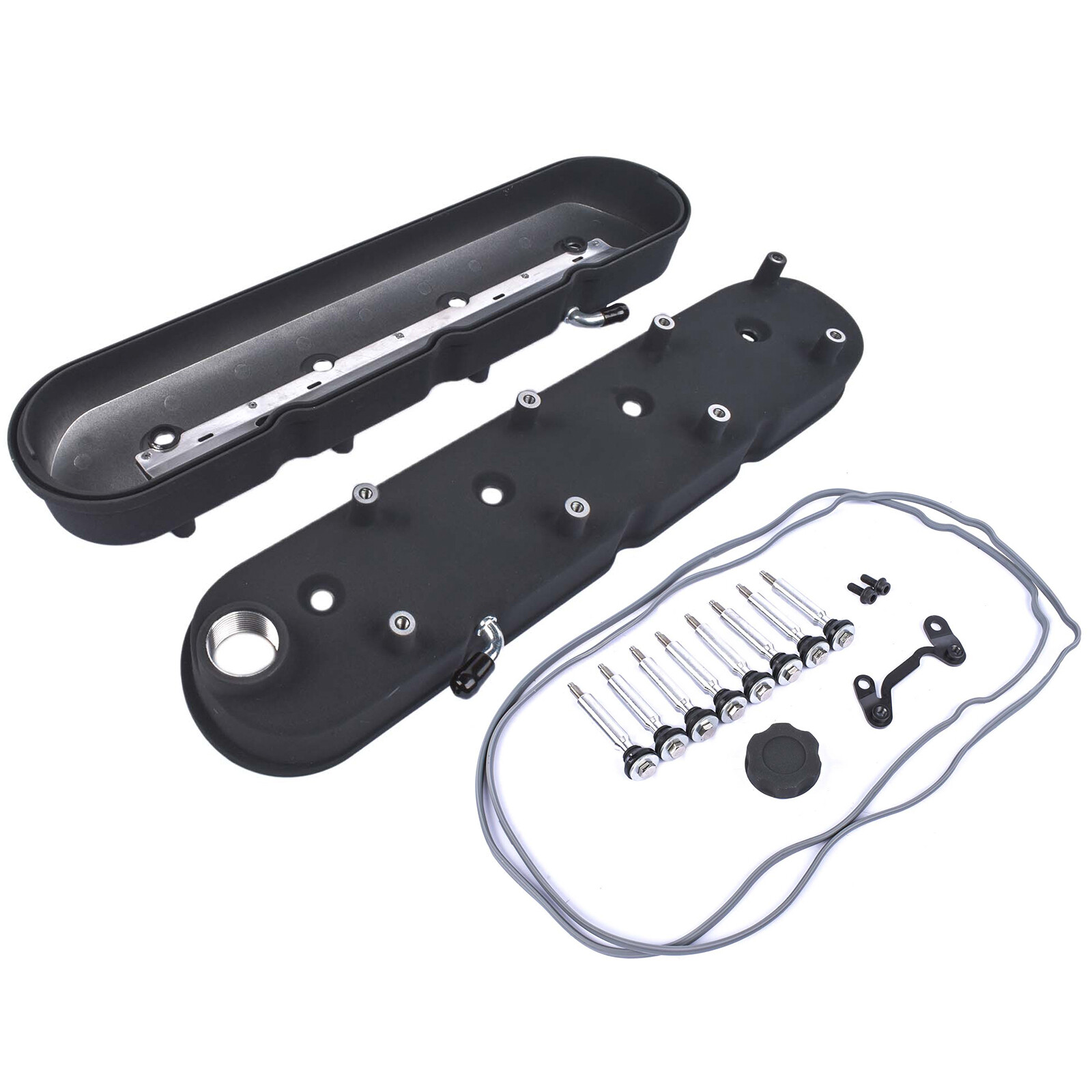 LS Cast Aluminum Tall Valve Covers w/ Coil Mounts 241-112 For GM LS1 ...