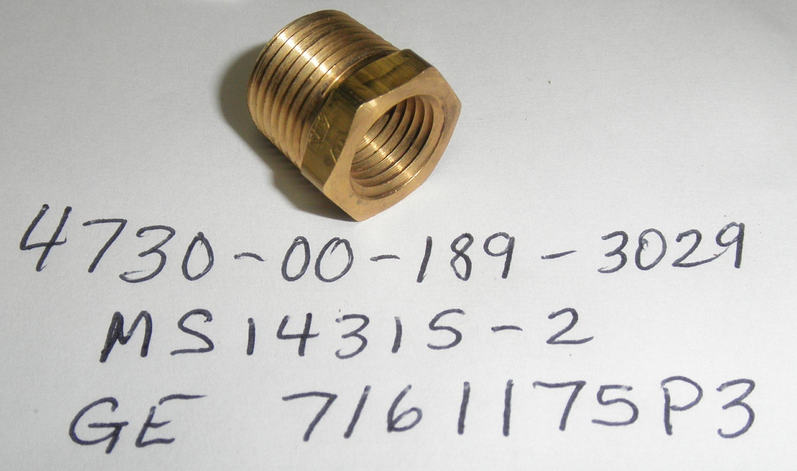4730-00-189-3029 Pipe Bushing M939 5-Ton U.S. Army TACOM MS14315-2 GE ...