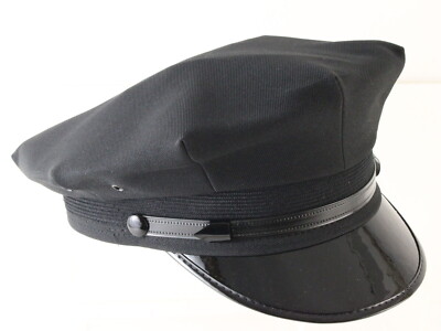 Mens Black Chauffeur Cap UNITE Quality Made for Business MULTIPLE SIZES ...