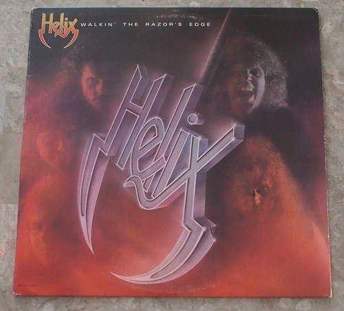Helix Walkin' The Razor's Edge 1984 LP Vinyl NM- Nice Original ST ...