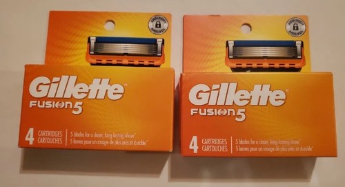 Gillette Fusion 5 Power Razor Blades 2 Packs of 4 Total of 8 cart Free ...
