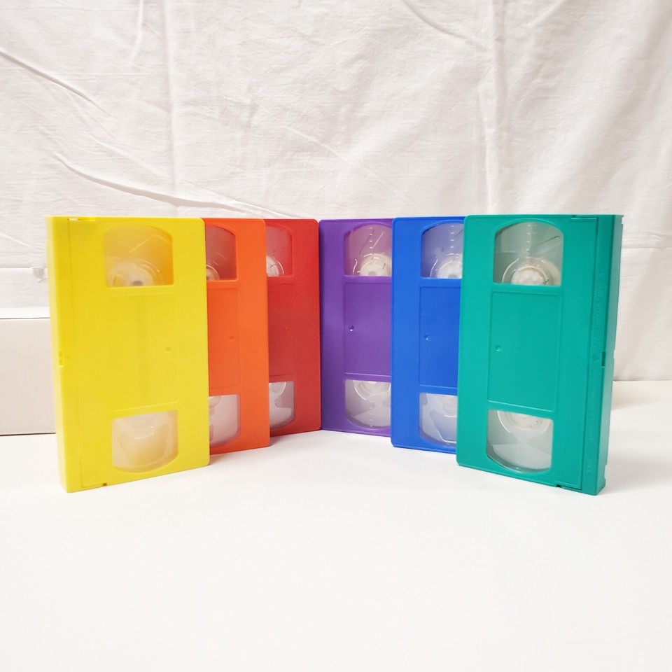 VHS Video Cassette Tape Shells Box Empty Blank Colored V-0 Bulk 10 Pack ...