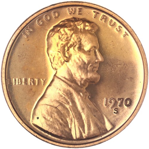 1970 S Lincoln Memorial Cent Proof Small Date Penny Spot See Pics I576 ...
