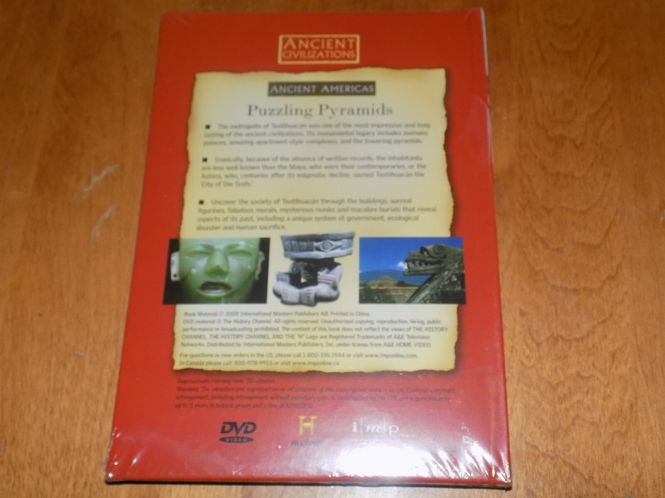 ANCIENT CIVILIZATIONS THE PUZZLING PYRAMIDS OF MEXICO Teotihuacan DVD ...