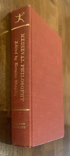Medieval Philosophy Herman Shapiro Modern Library Hardcover 1964 VG | eBay