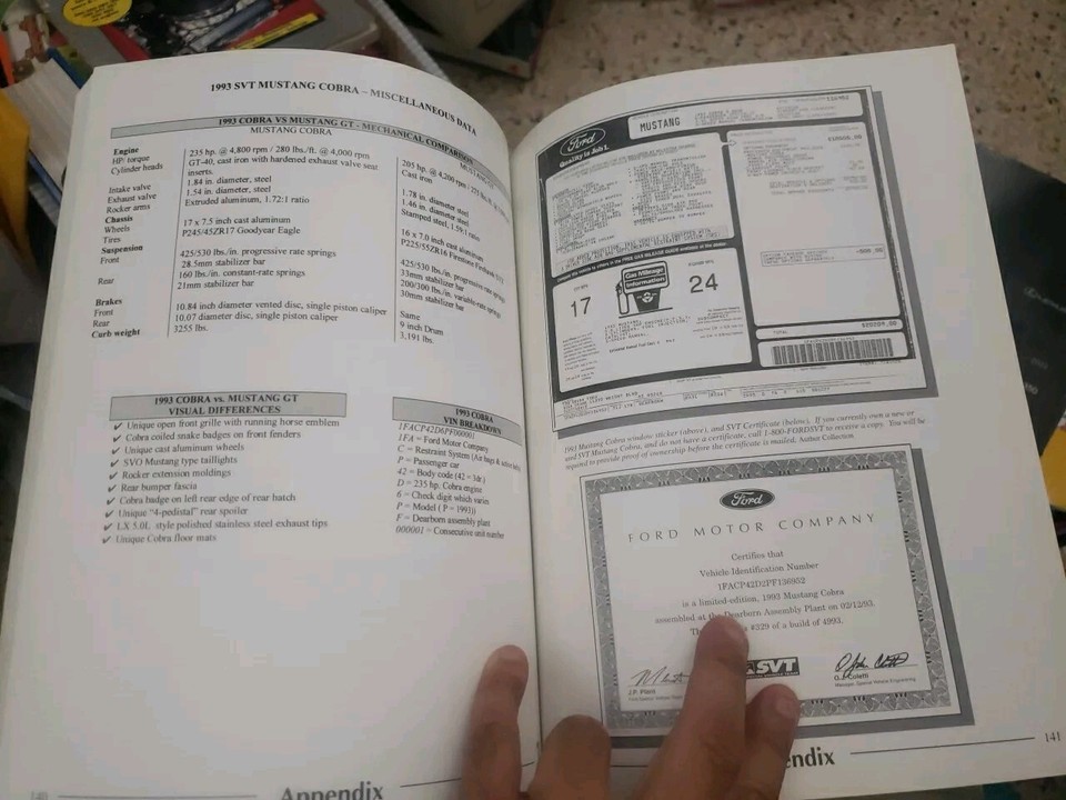 SVT Mustang Cobra Recognition Guide 1993-2000 (RARE) | eBay