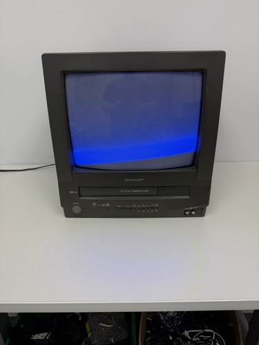 Sharp 13" TV VCR Combo VHS Player Recorder 13VT-N100 Retro Gaming CRT ...