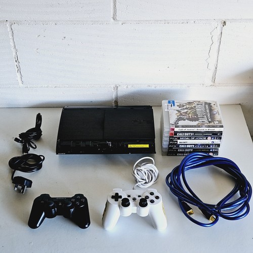 PlayStation 3 PS3 Super Slim Console CECH-4003C 500GB, Games ...