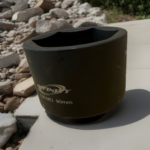 1” Drive 90mm Shallow Jumbo Impact Socket 6pt Cr-Mo Machinery Lug Nuts ...