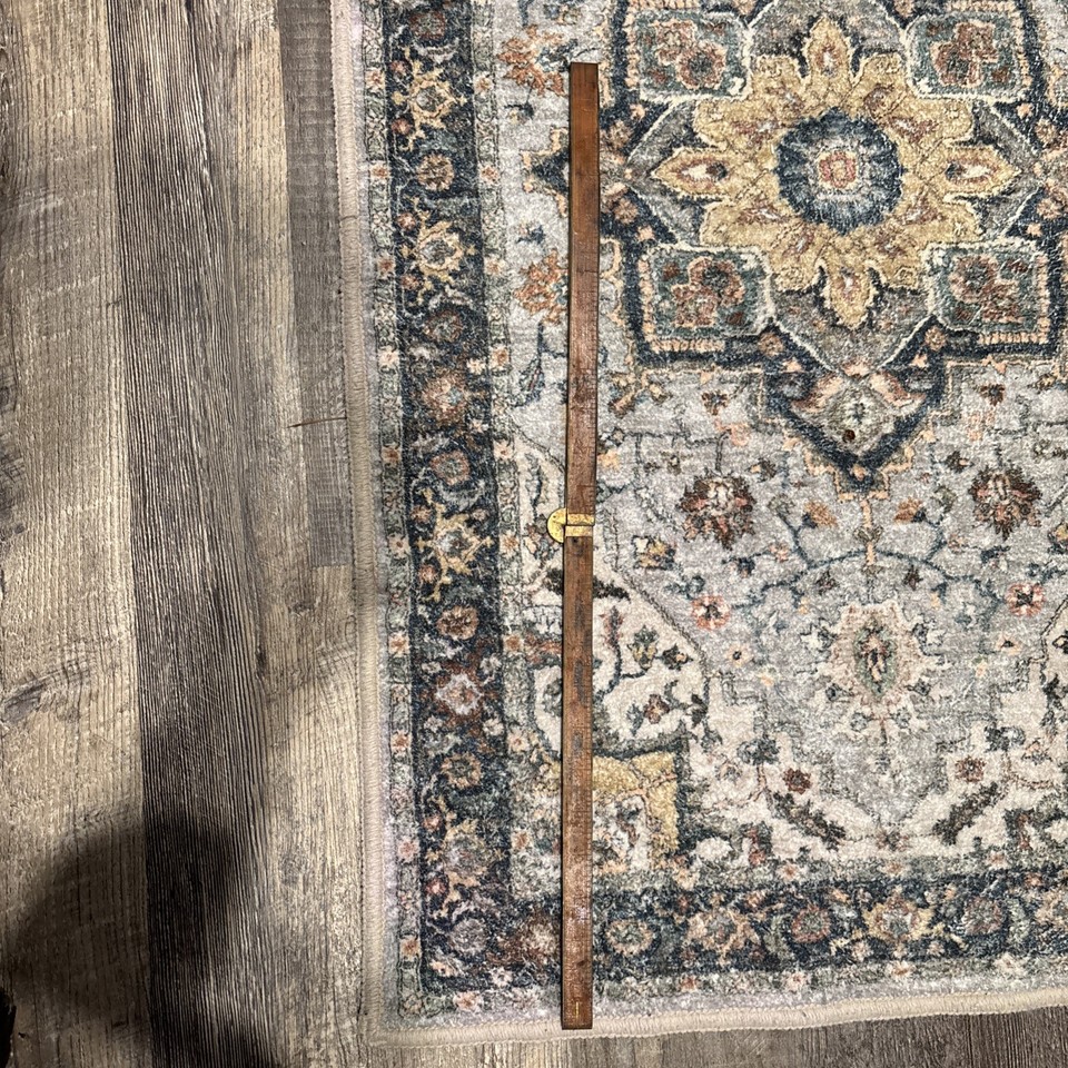 Early Stanley No 94 48” Folding Ruler Boxwood & Brass 4’ Double Fold ...