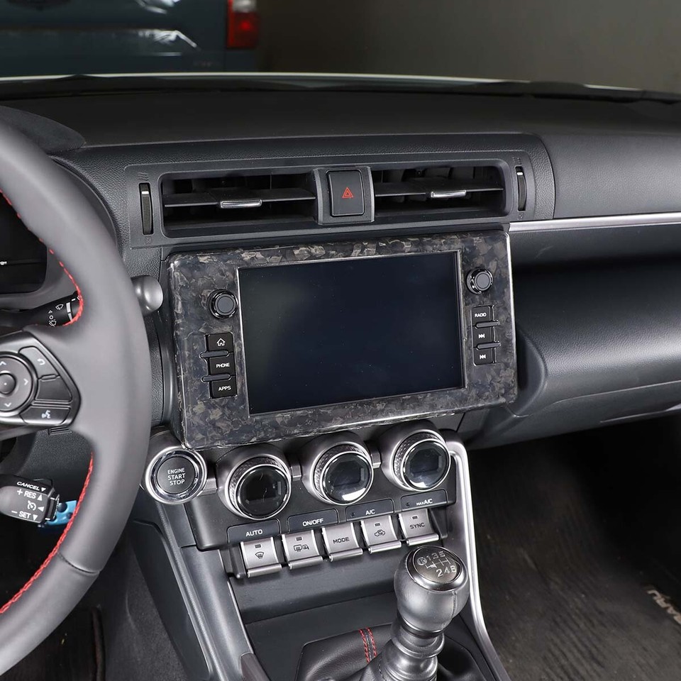 Forged Grain Dashboard GPS Navigation Frame Cover For Toyot-a 86/Subaru ...